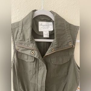 American Rag | Jackets & Coats | American Rag Cargo Olive Green Vest ...